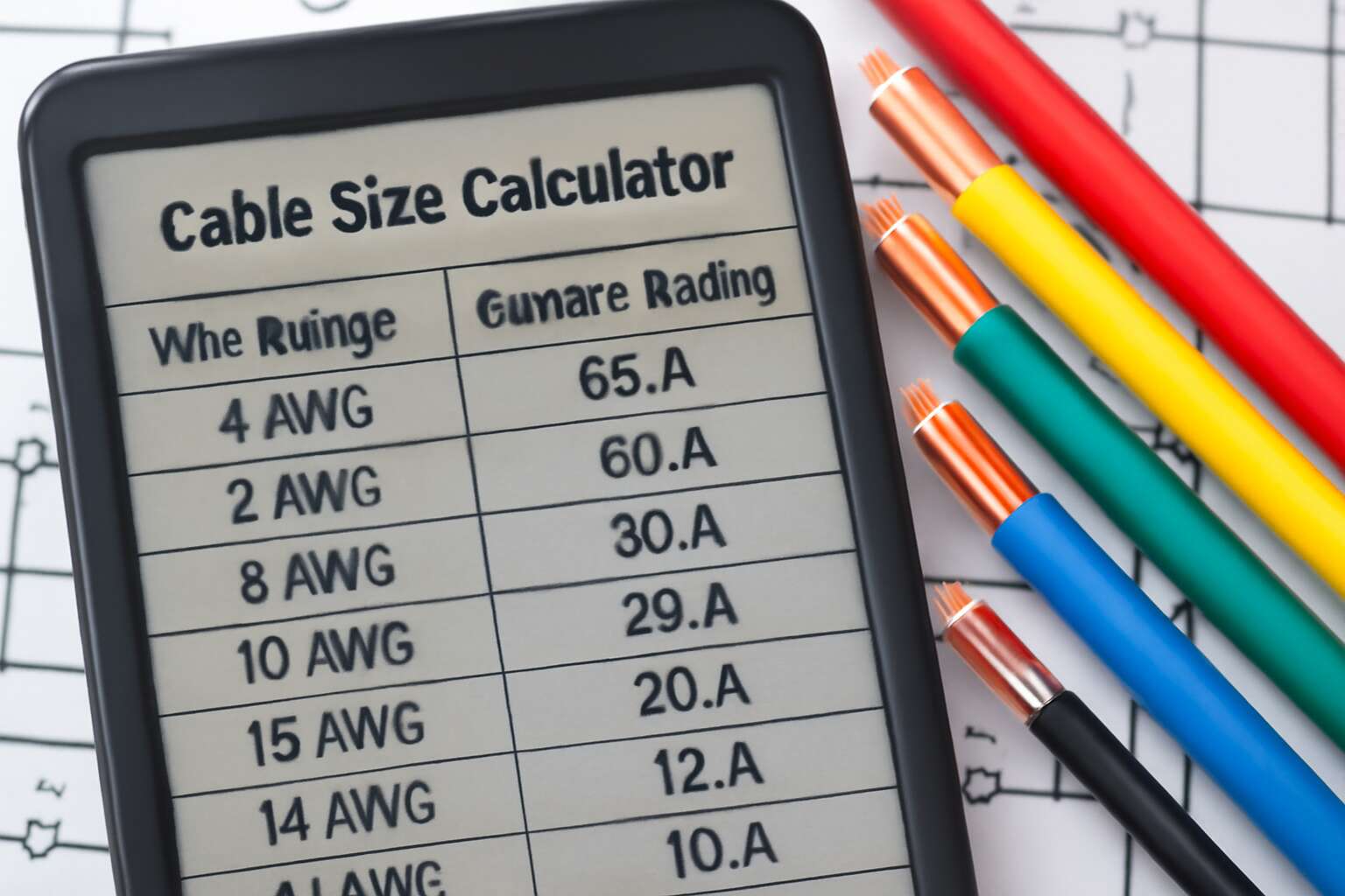 Master Your Wiring with Our Easy-to-Use Electrical Cable Size ...